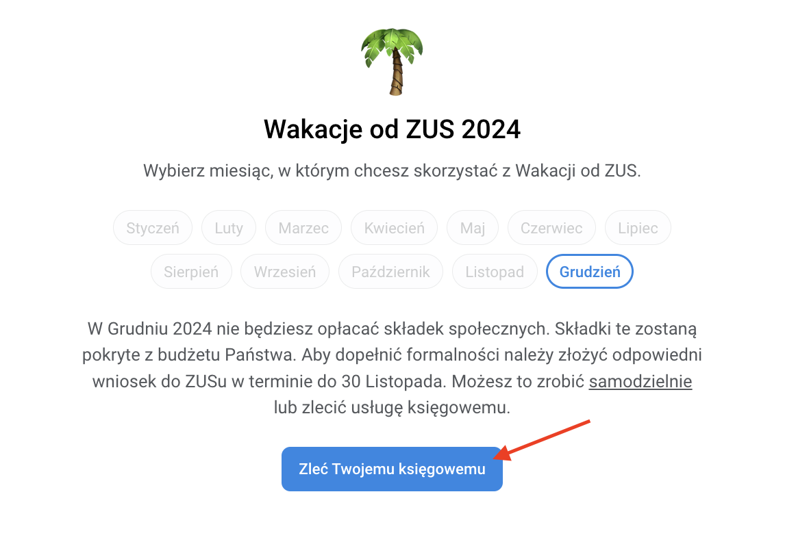 Wakacje składkowe - jak zaznaczyć w aplikacji? – Pomoc Infakt.pl