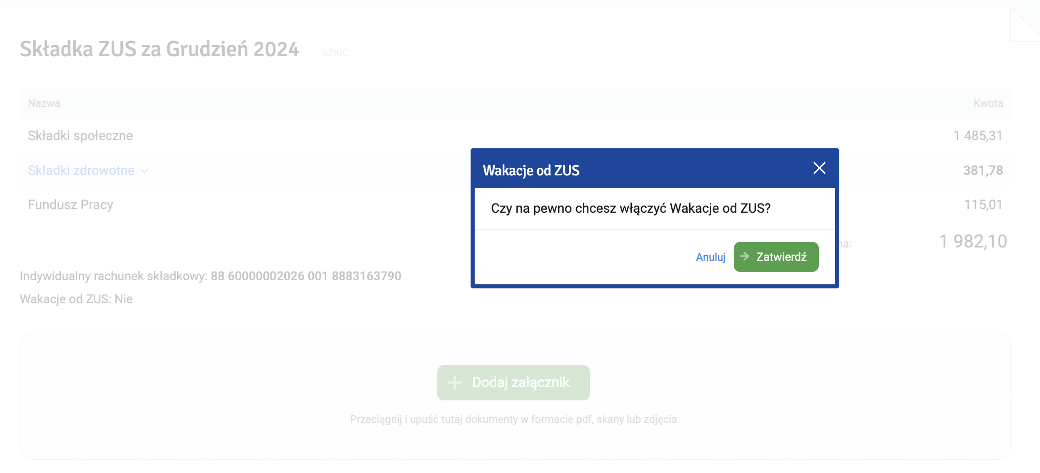 Wakacje składkowe - jak zaznaczyć w aplikacji? – Pomoc inFakt.pl